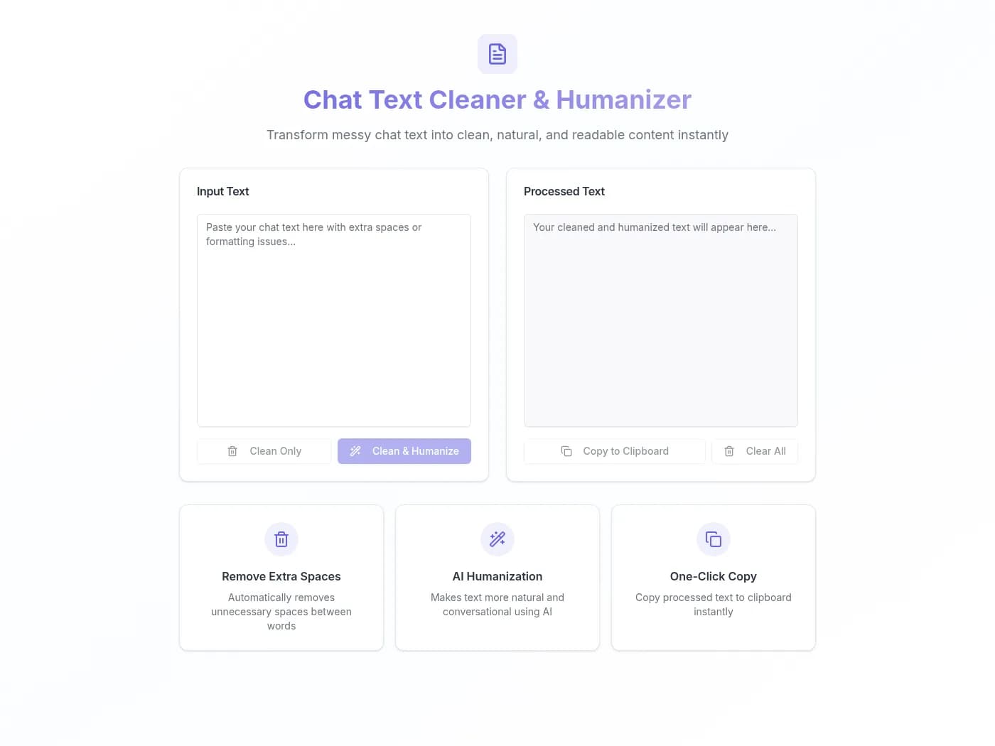 Chat Text Cleaner and Humanizer