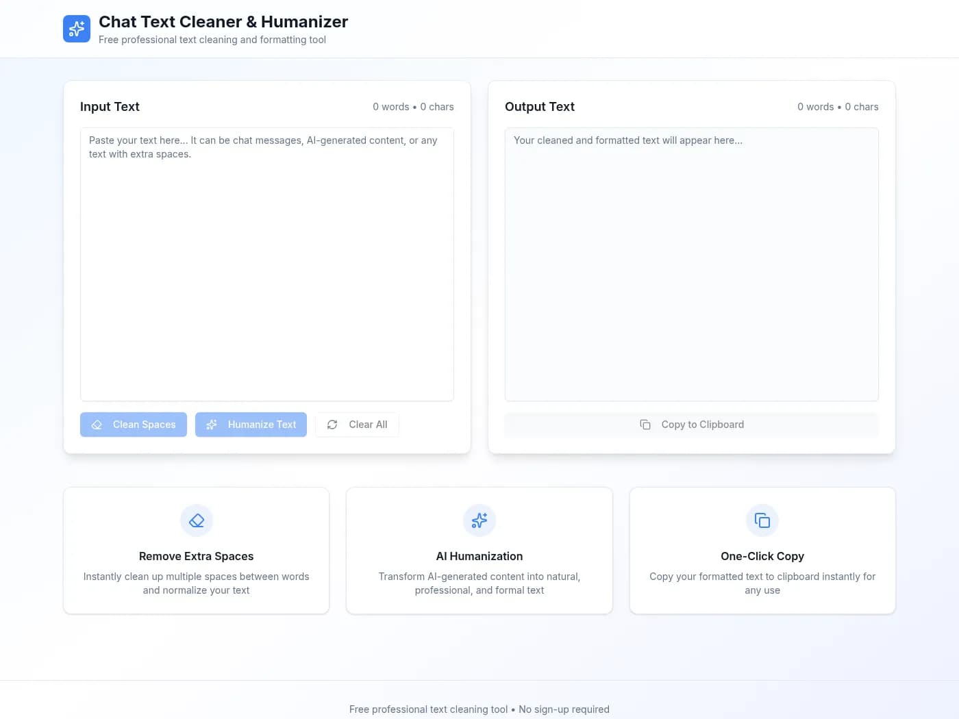 Chat Text Cleaner & Humanizer