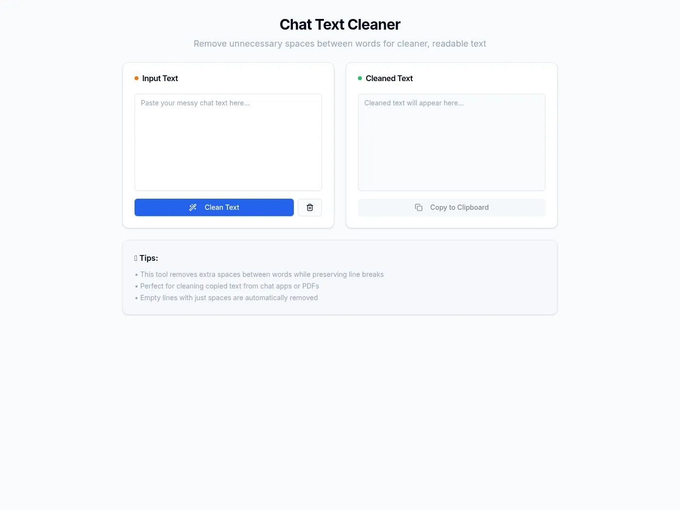 Chat Text Cleaner