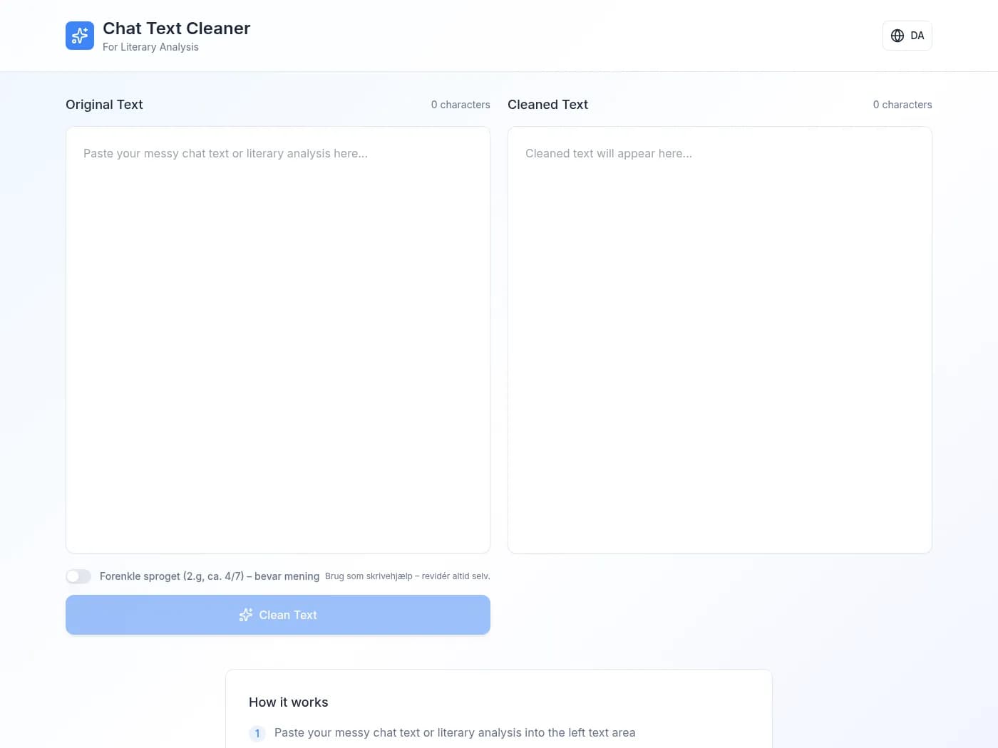 Chat Text Cleaner for Literary Analysis