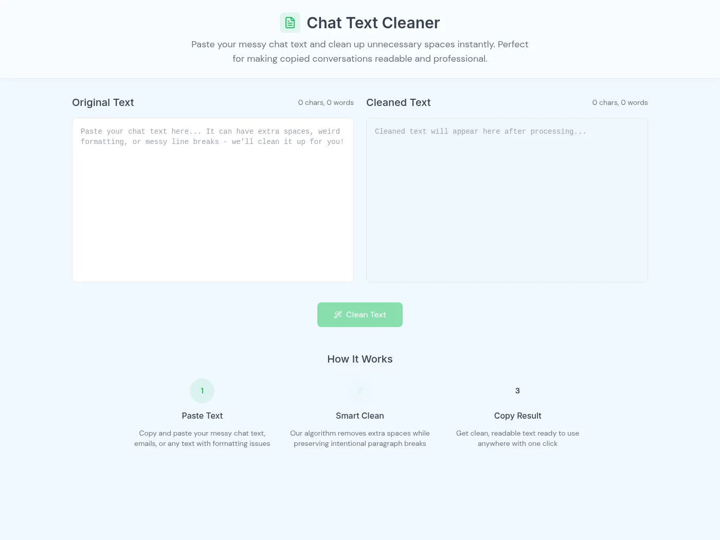 Chat Text Cleaner