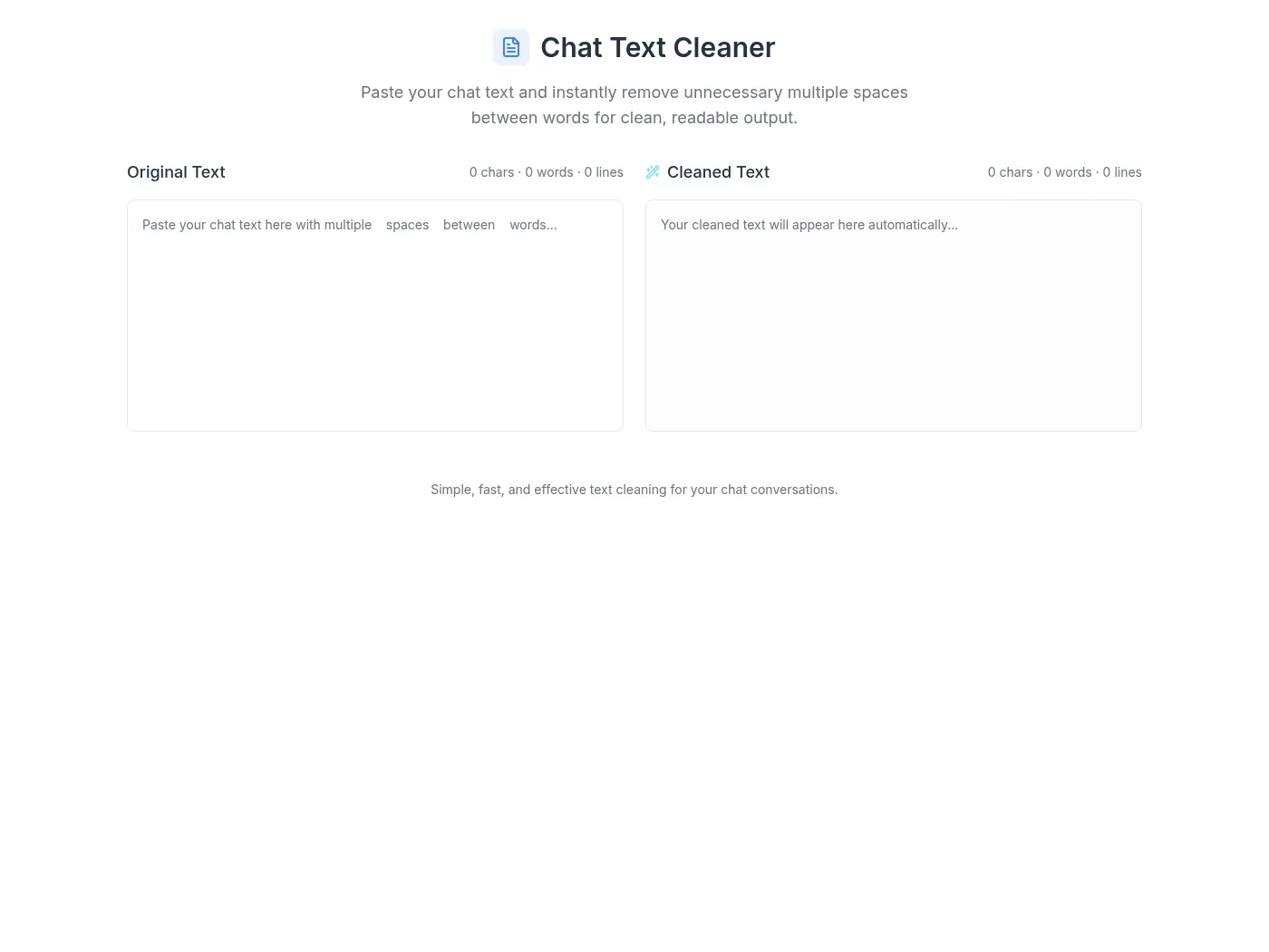 Chat Text Cleaner
