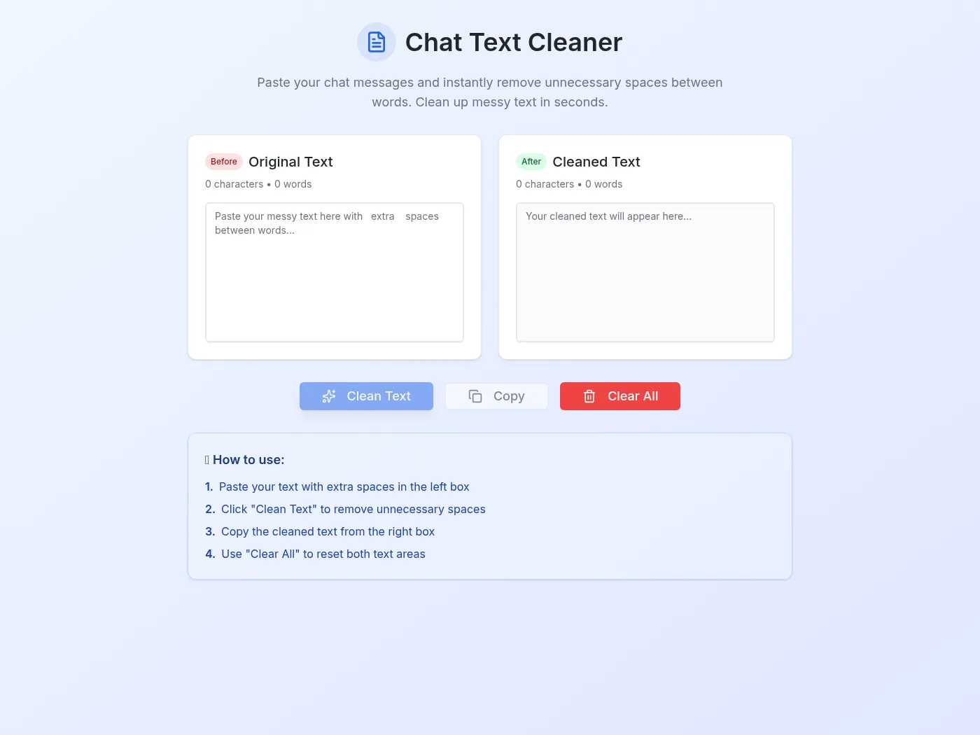Chat Text Cleaner
