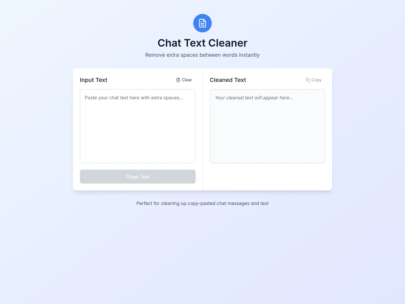 Chat Text Cleaner and Formatter