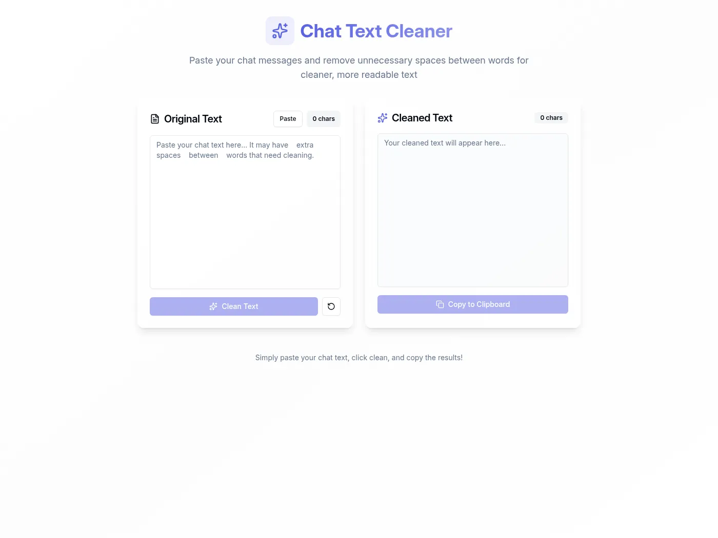Chat Text Cleaner
