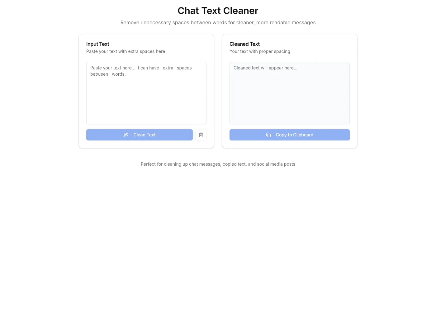 Chat Text Cleaner