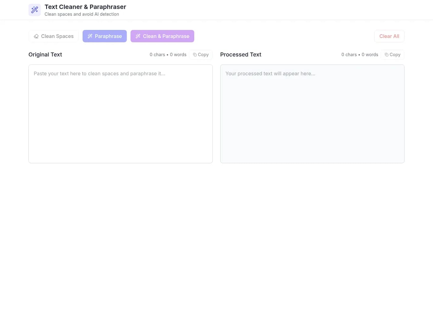 Chat Text Cleaner and Paraphraser