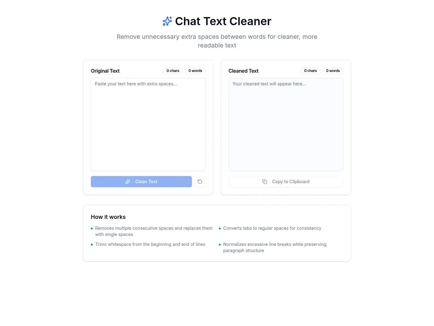 Chat Text Cleaner