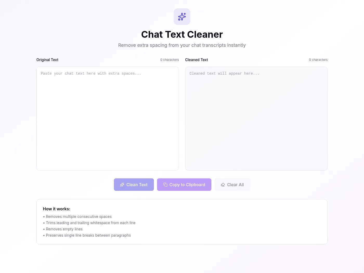 Chat Text Cleaner