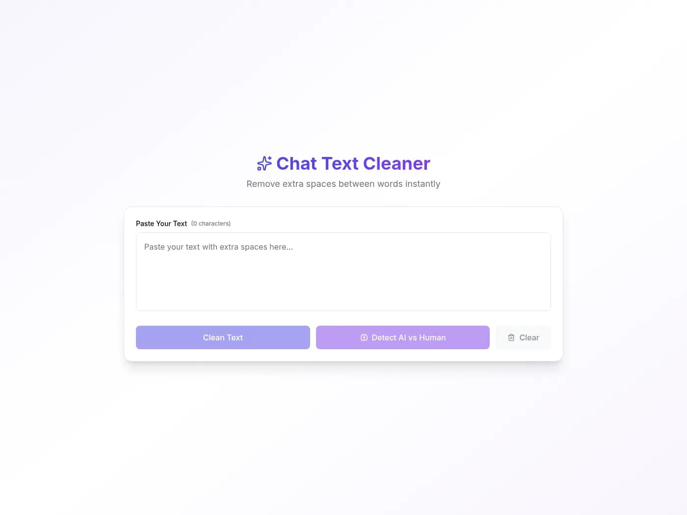 Chat Text Cleaner & Space Remover