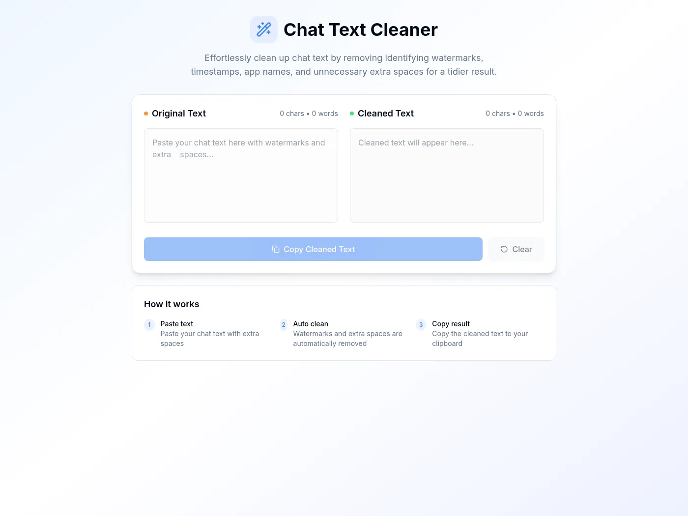 Chat Text Cleaner