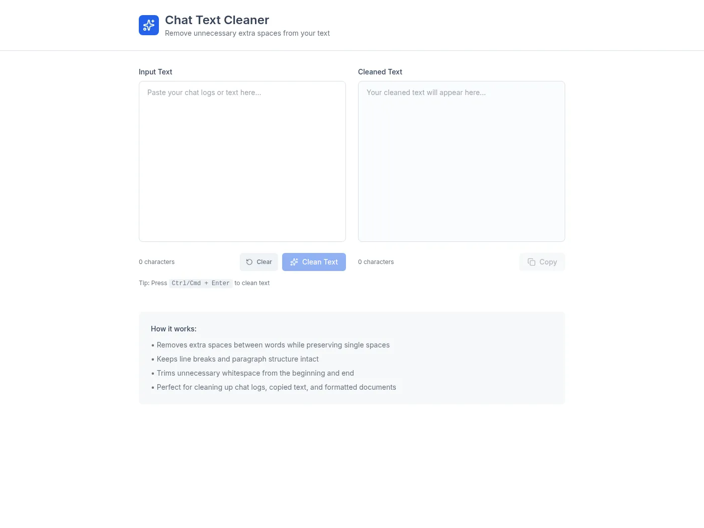 Chat Text Cleaner