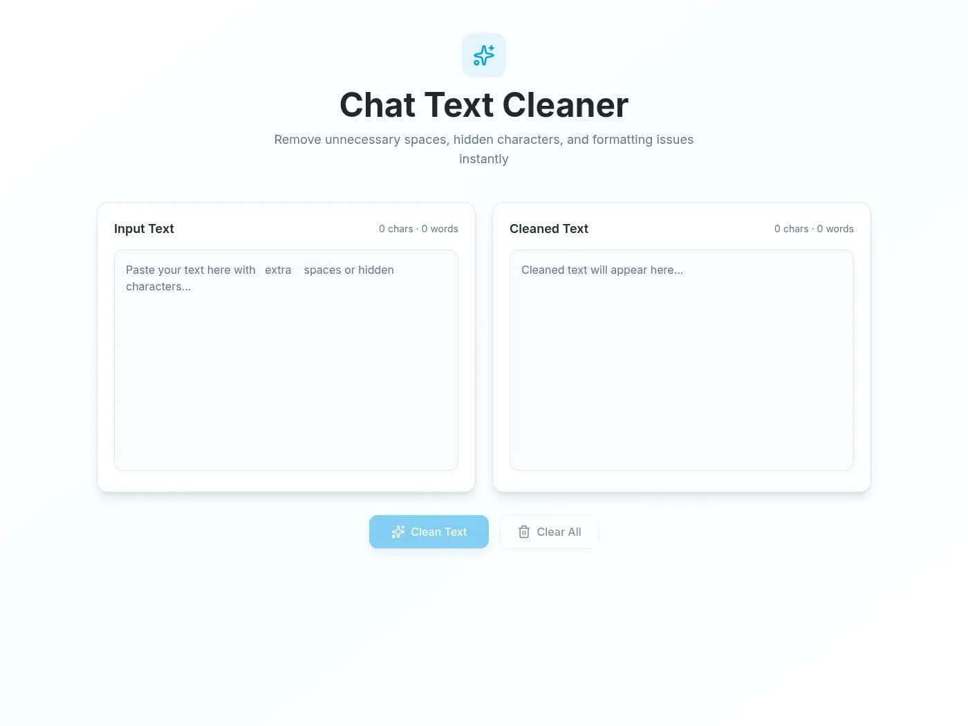 Chat Text Cleaner & Formatter