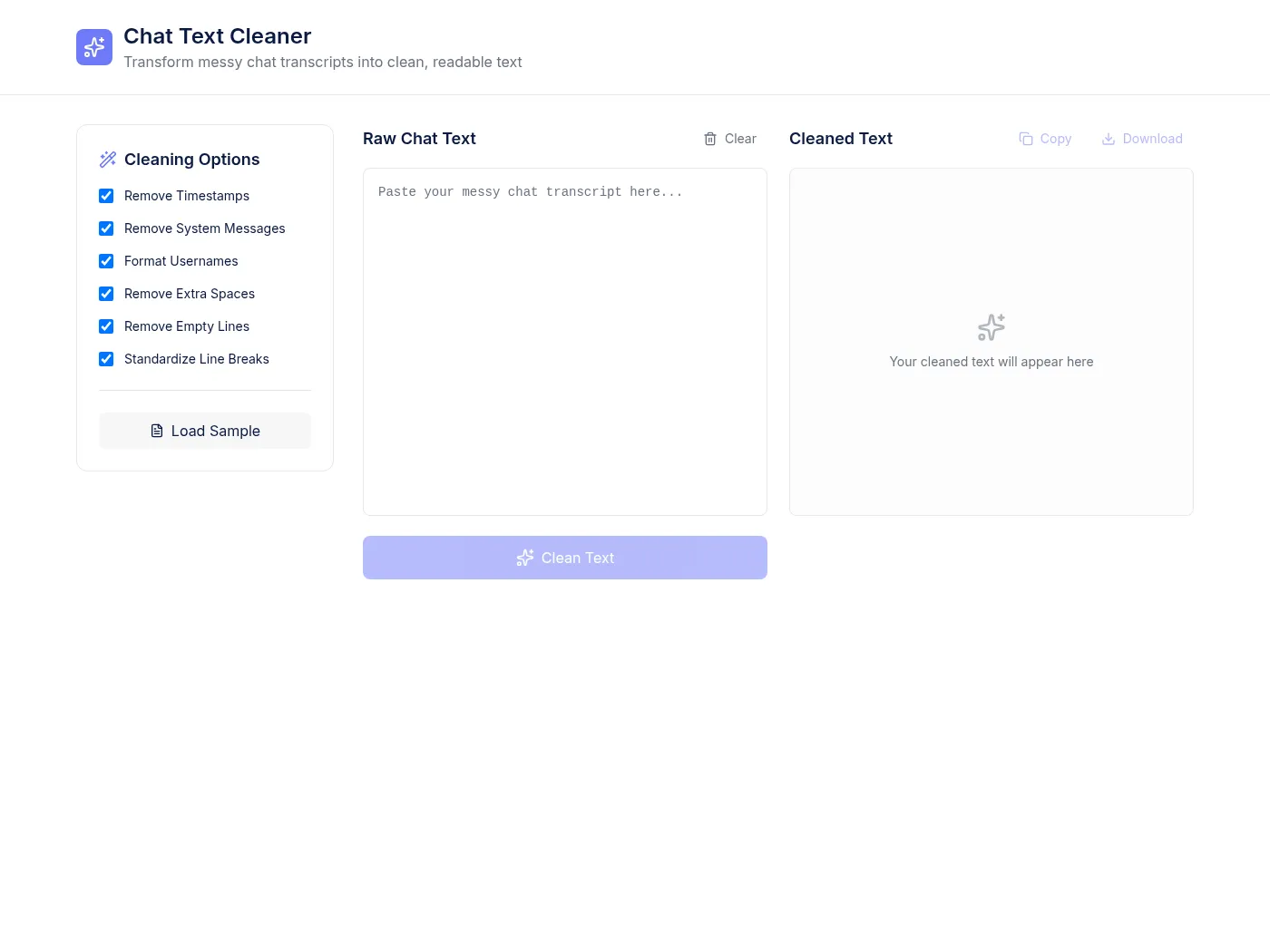 Chat Text Cleaner