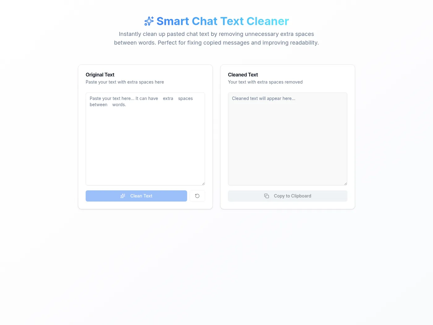 Smart Chat Text Cleaner
