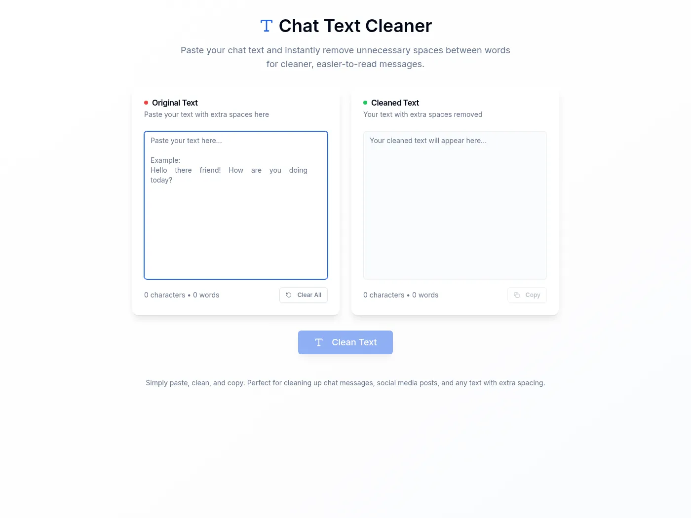 Chat Text Cleaner