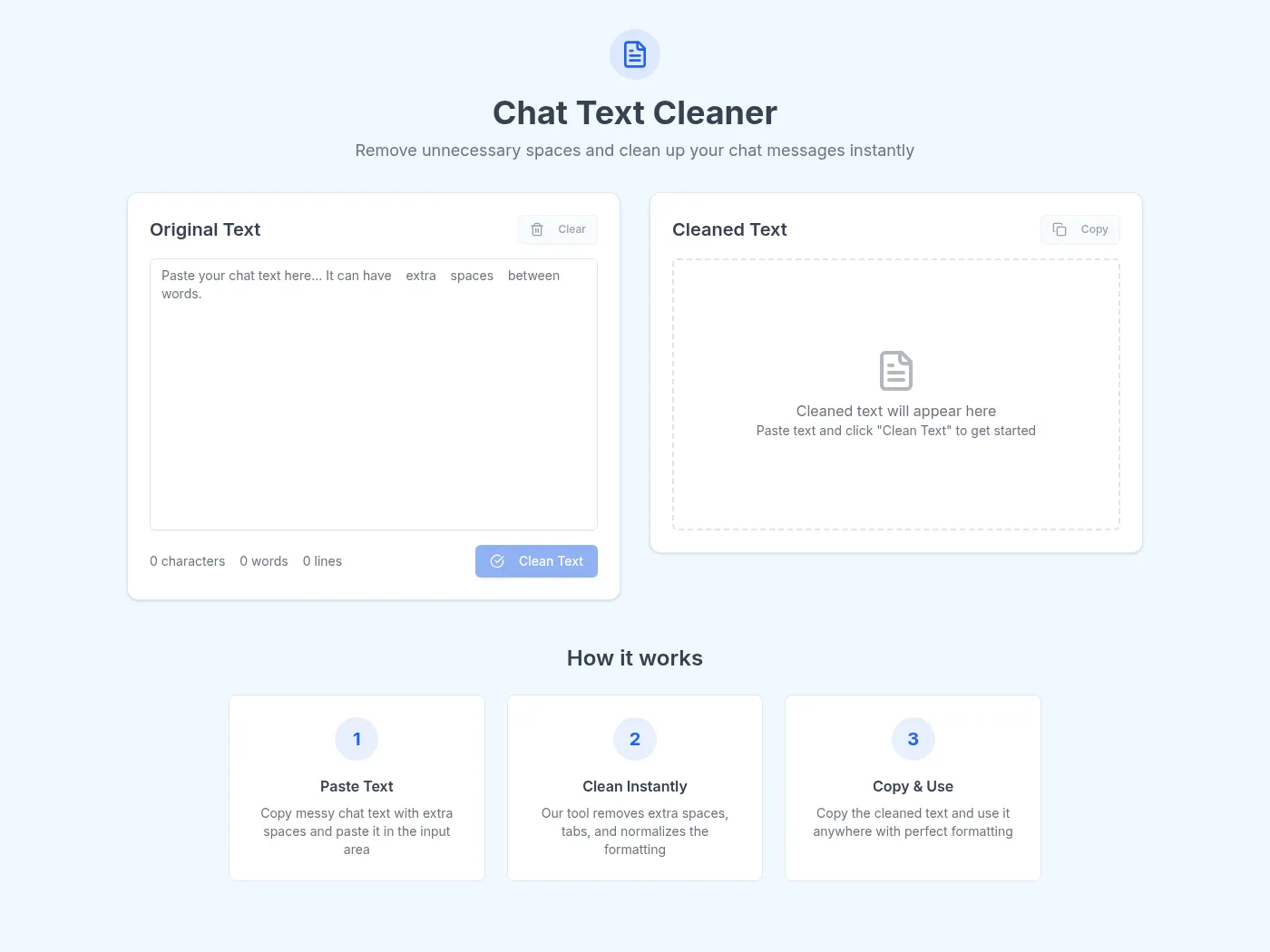 Chat Text Cleaner