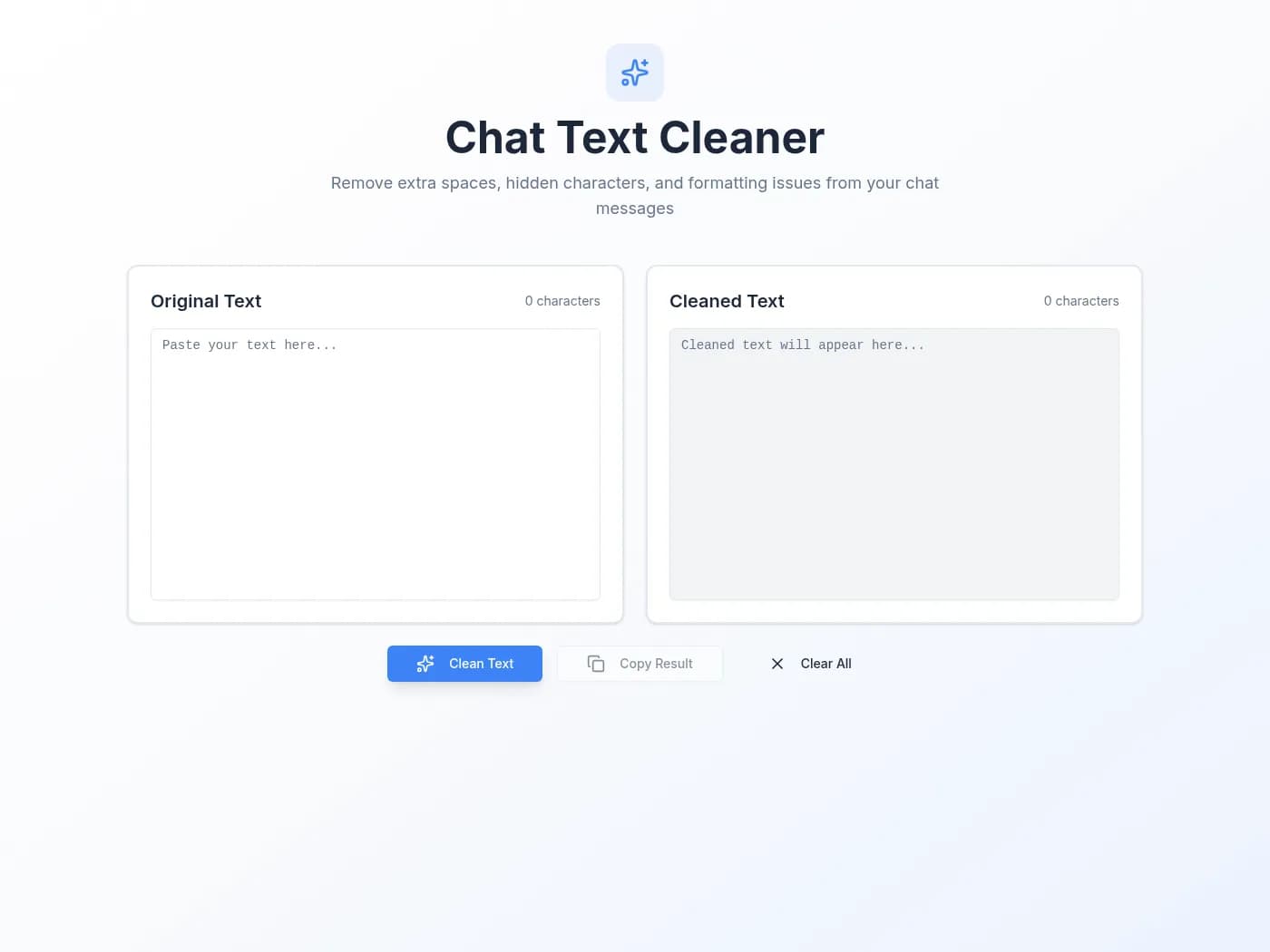 Chat Text Cleaner Tool