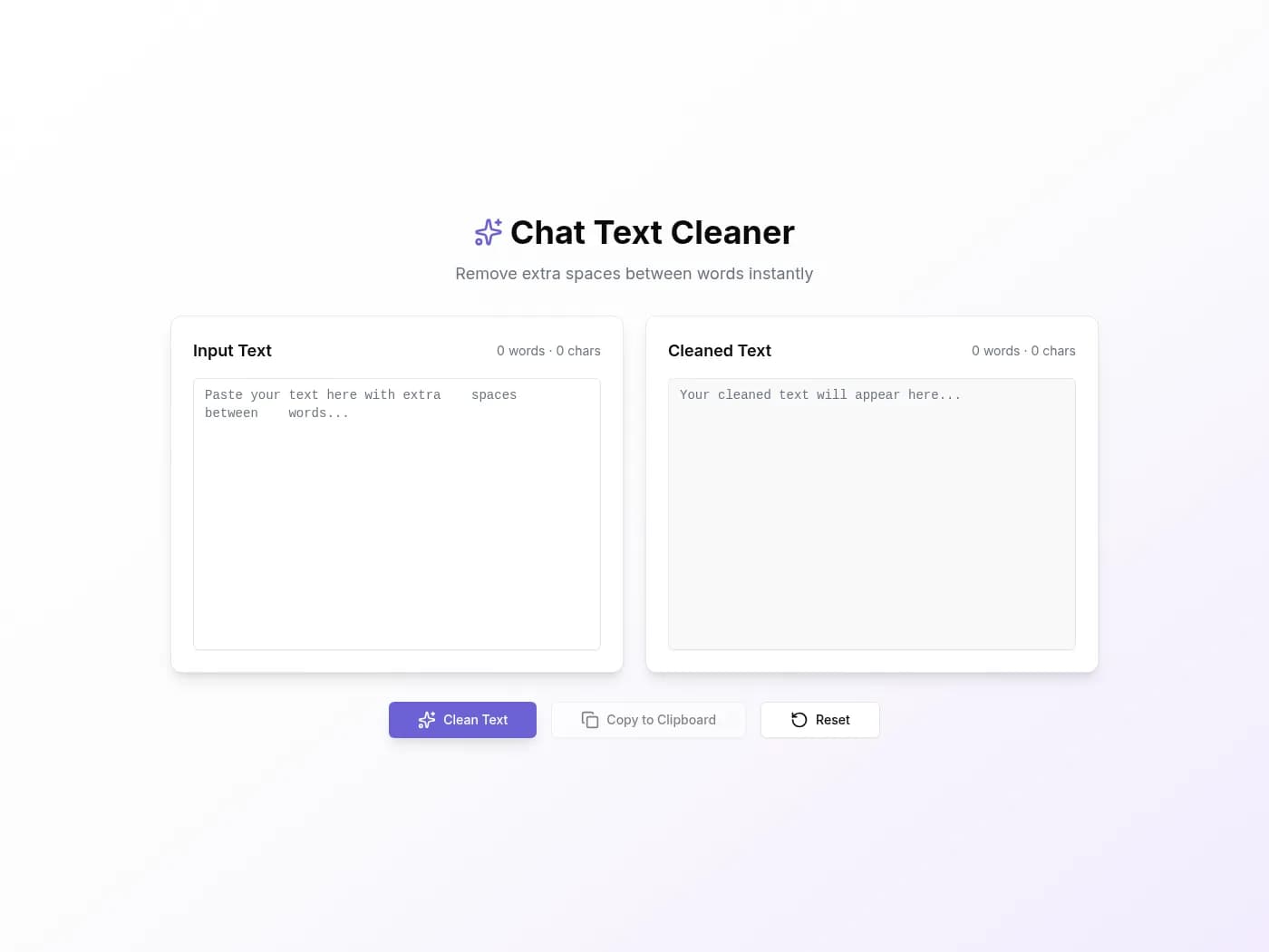 Chat Text Cleaner Tool
