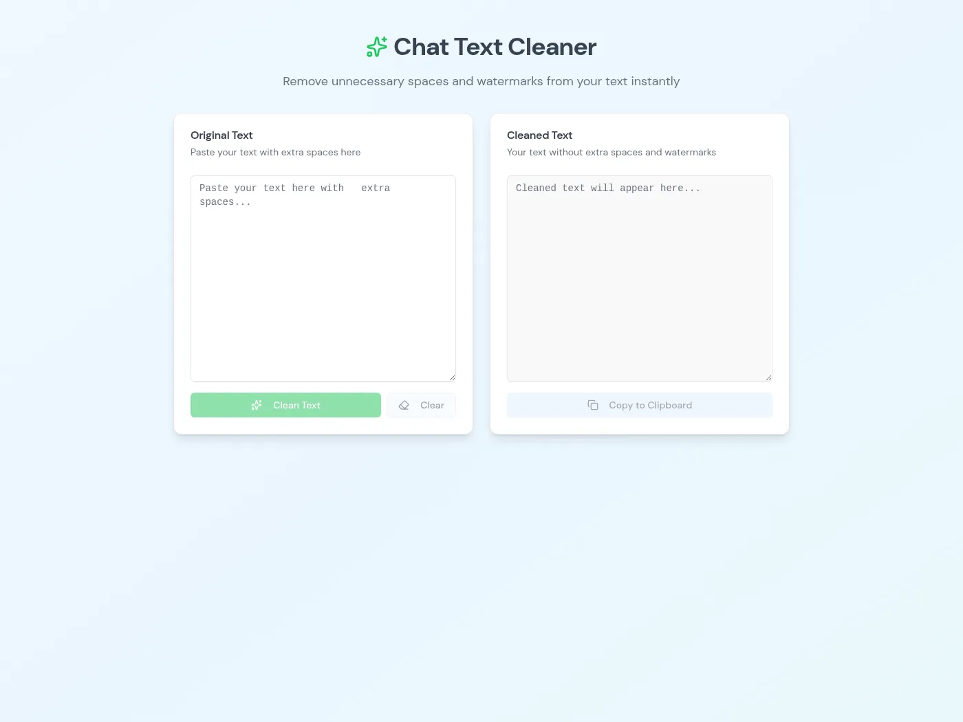 Chat Text Cleaner Tool