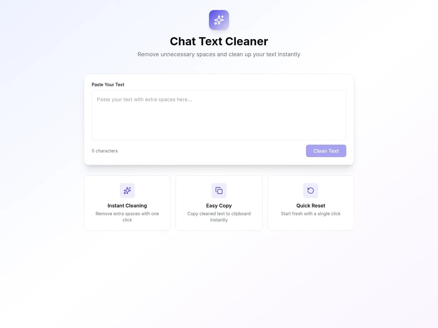Chat Text Cleaner Tool