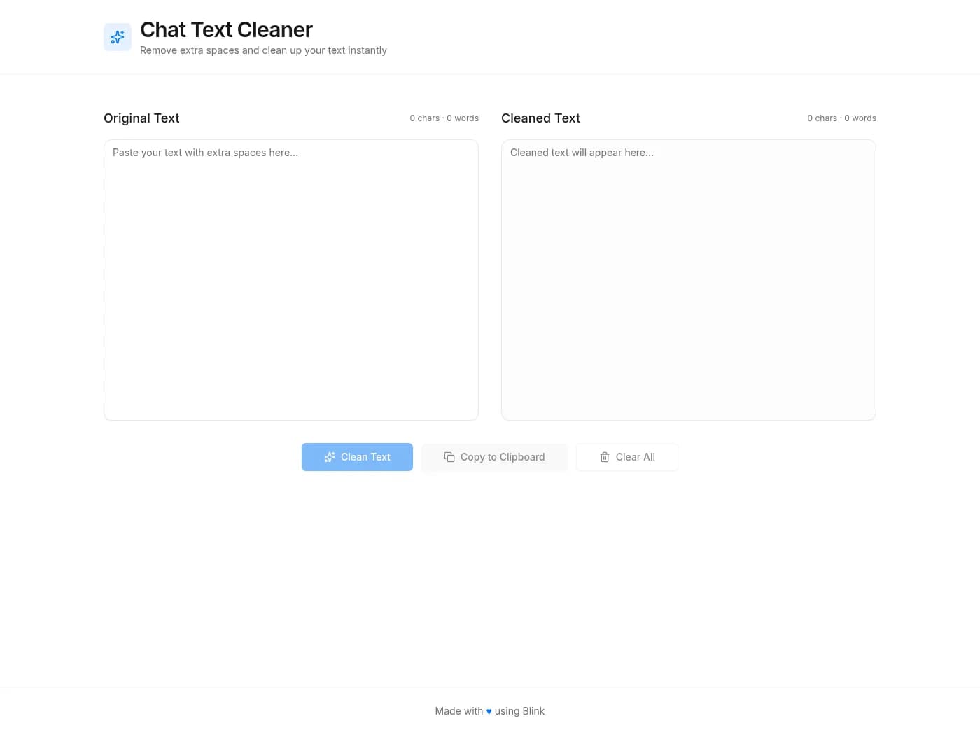 Chat Text Cleaner Tool