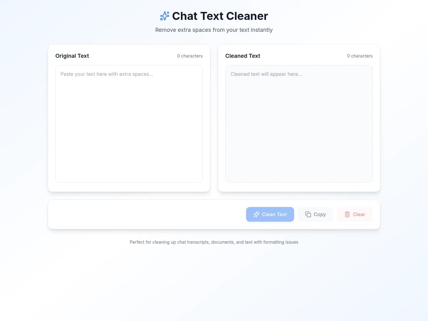 Chat Text Cleaner Tool