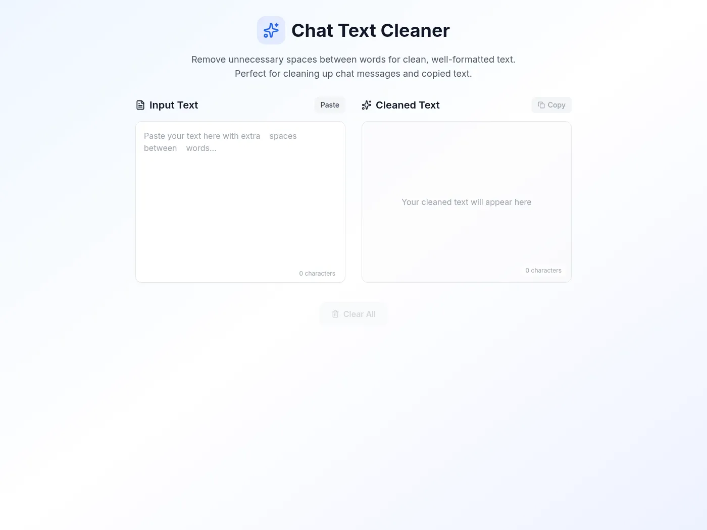 Chat Text Cleaner Tool