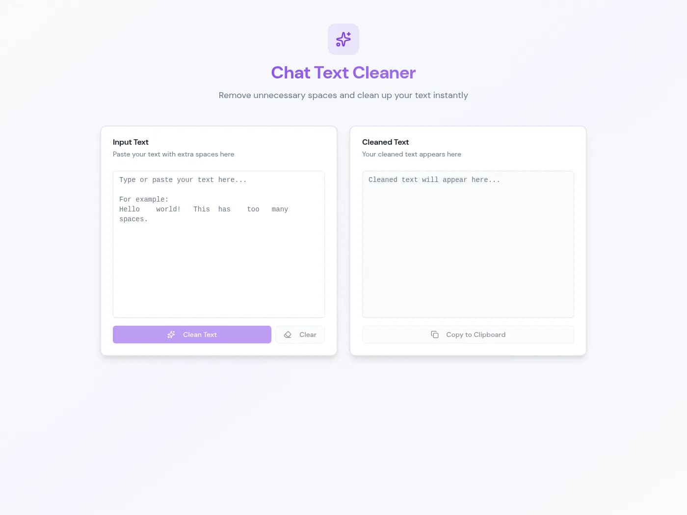 Chat Text Cleaner Tool