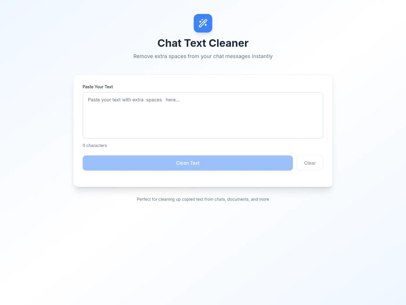 Chat Text Cleaner Tool