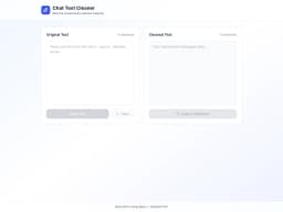 Chat Text Cleaner Tool