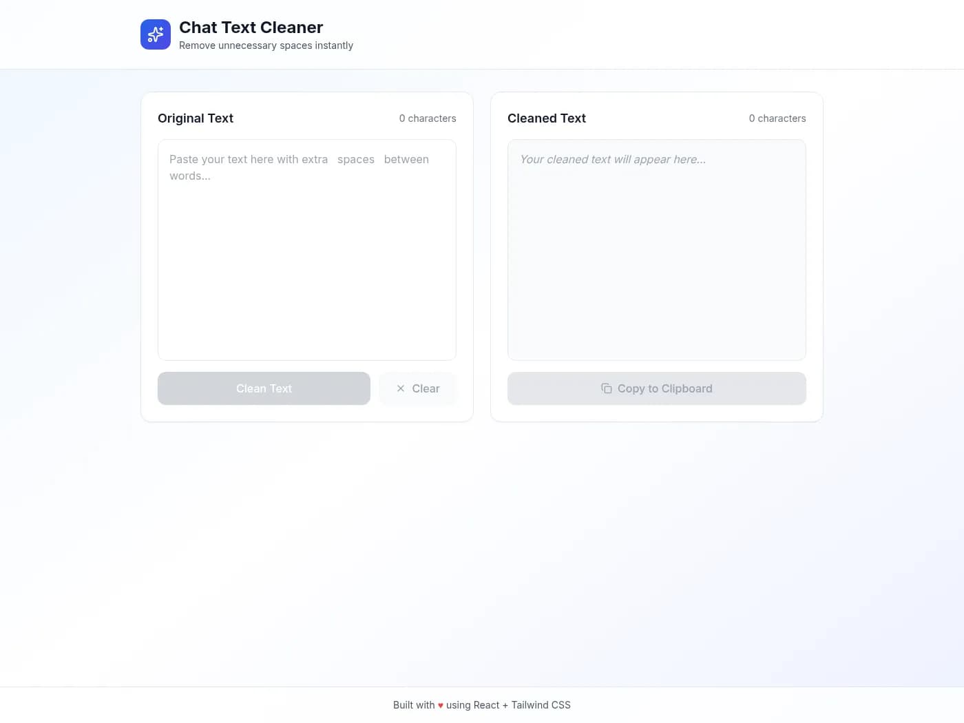 Chat Text Cleaner Tool
