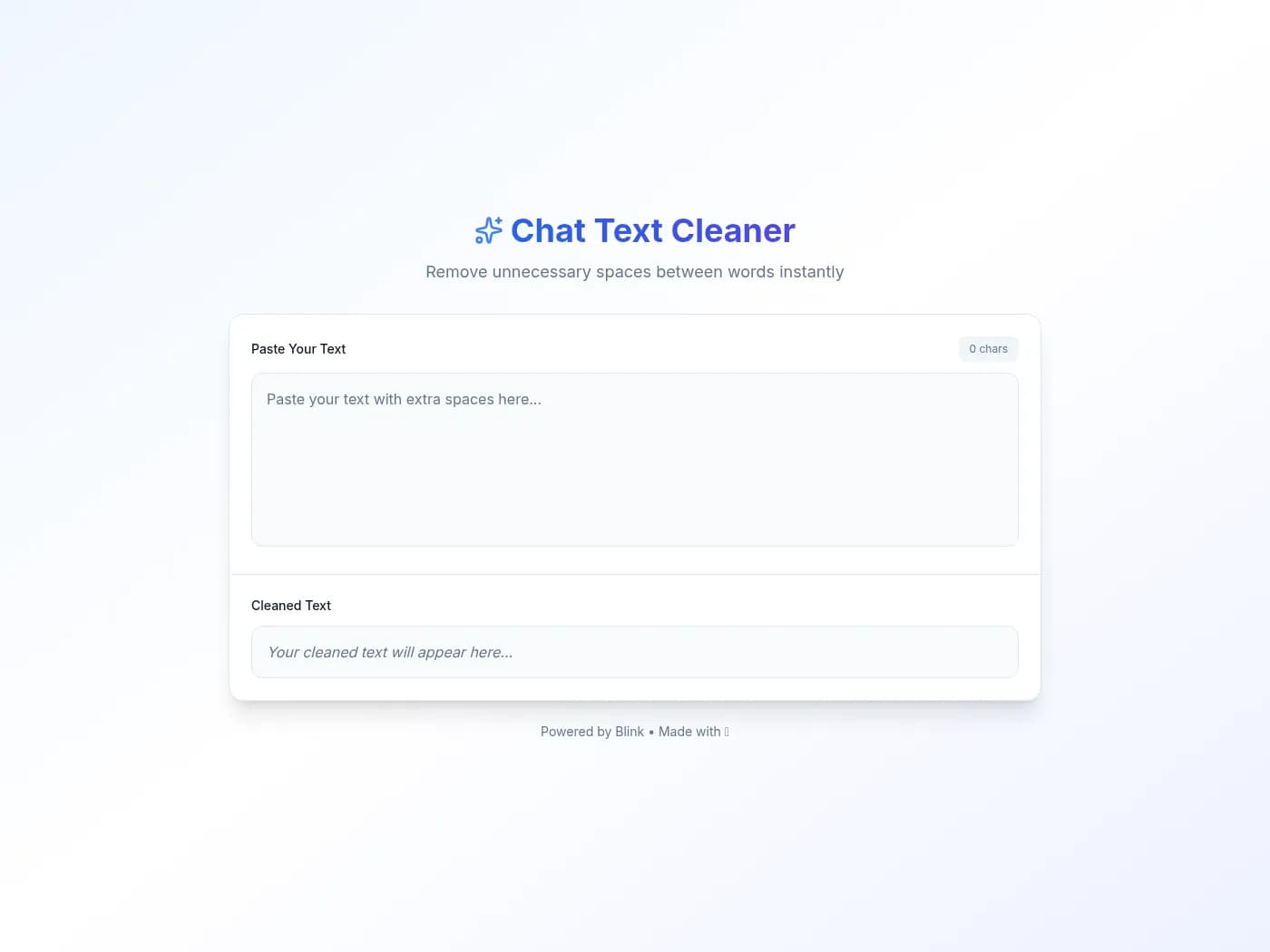 Chat Text Cleaner Tool