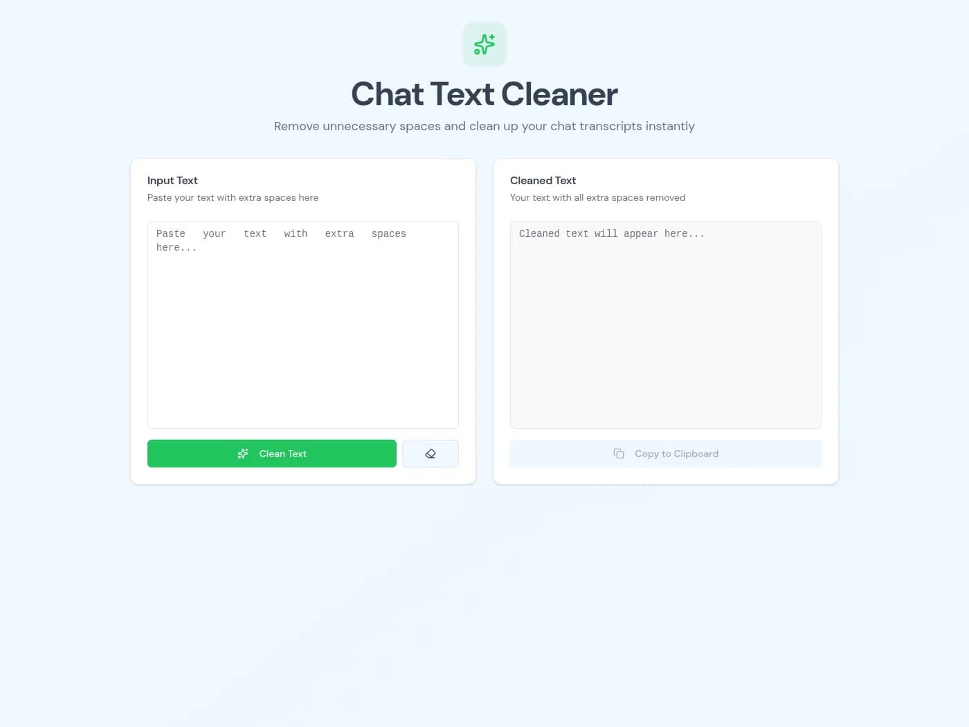Chat Text Cleaner Tool