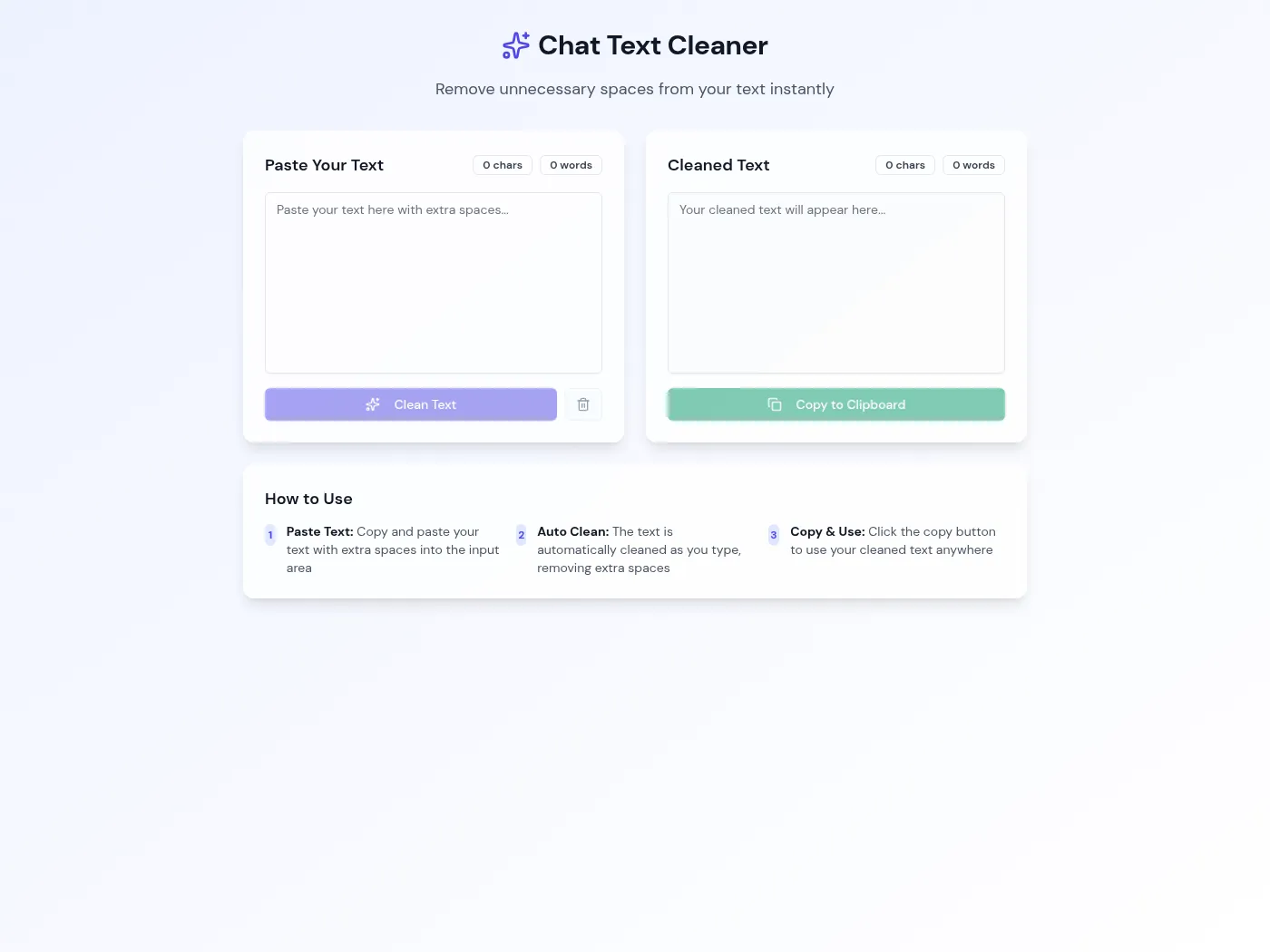 Chat Text Cleaner Tool