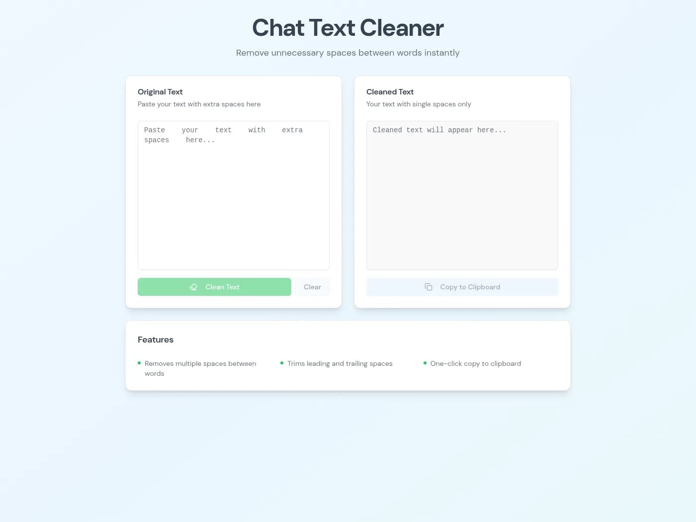Chat Text Cleaner Tool