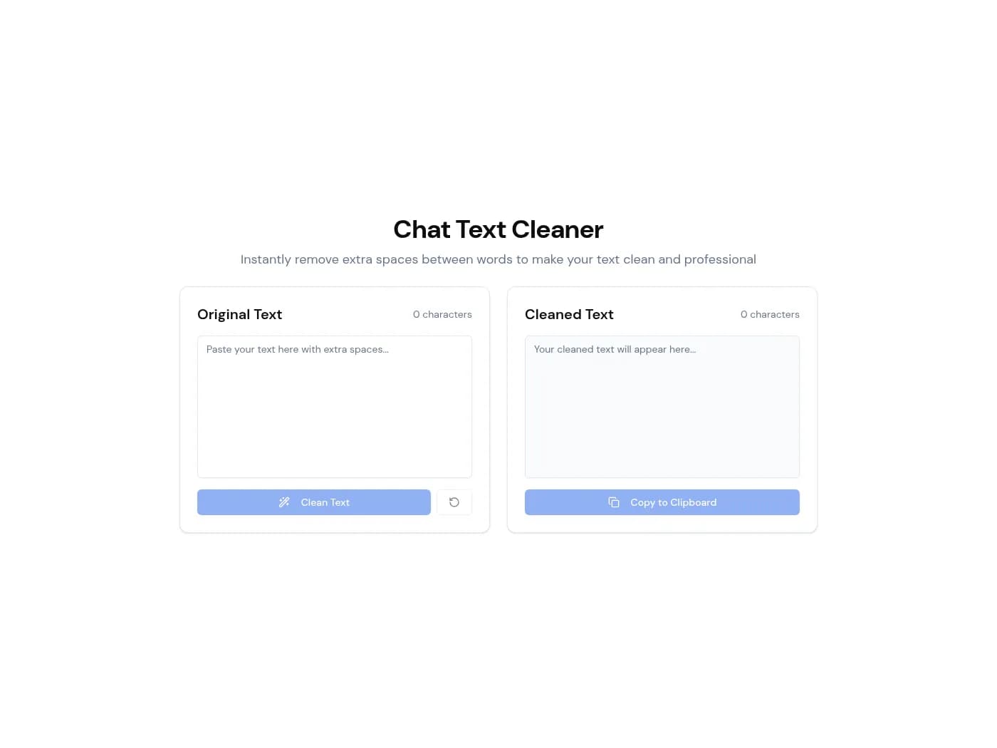 Chat Text Cleaner Tool