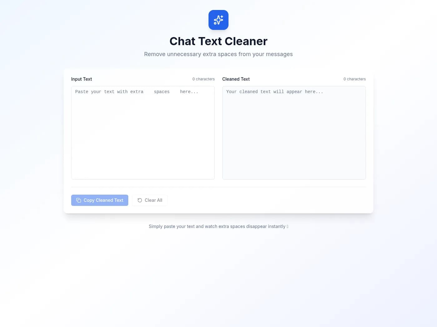 Chat Text Cleaner Tool