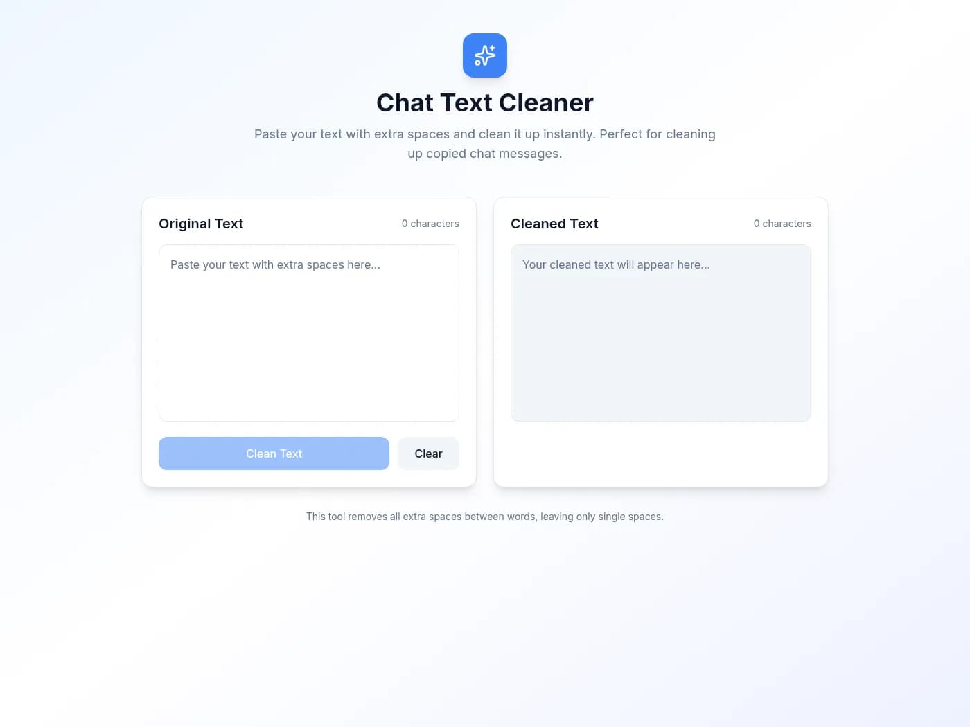 Chat Text Cleaner Tool