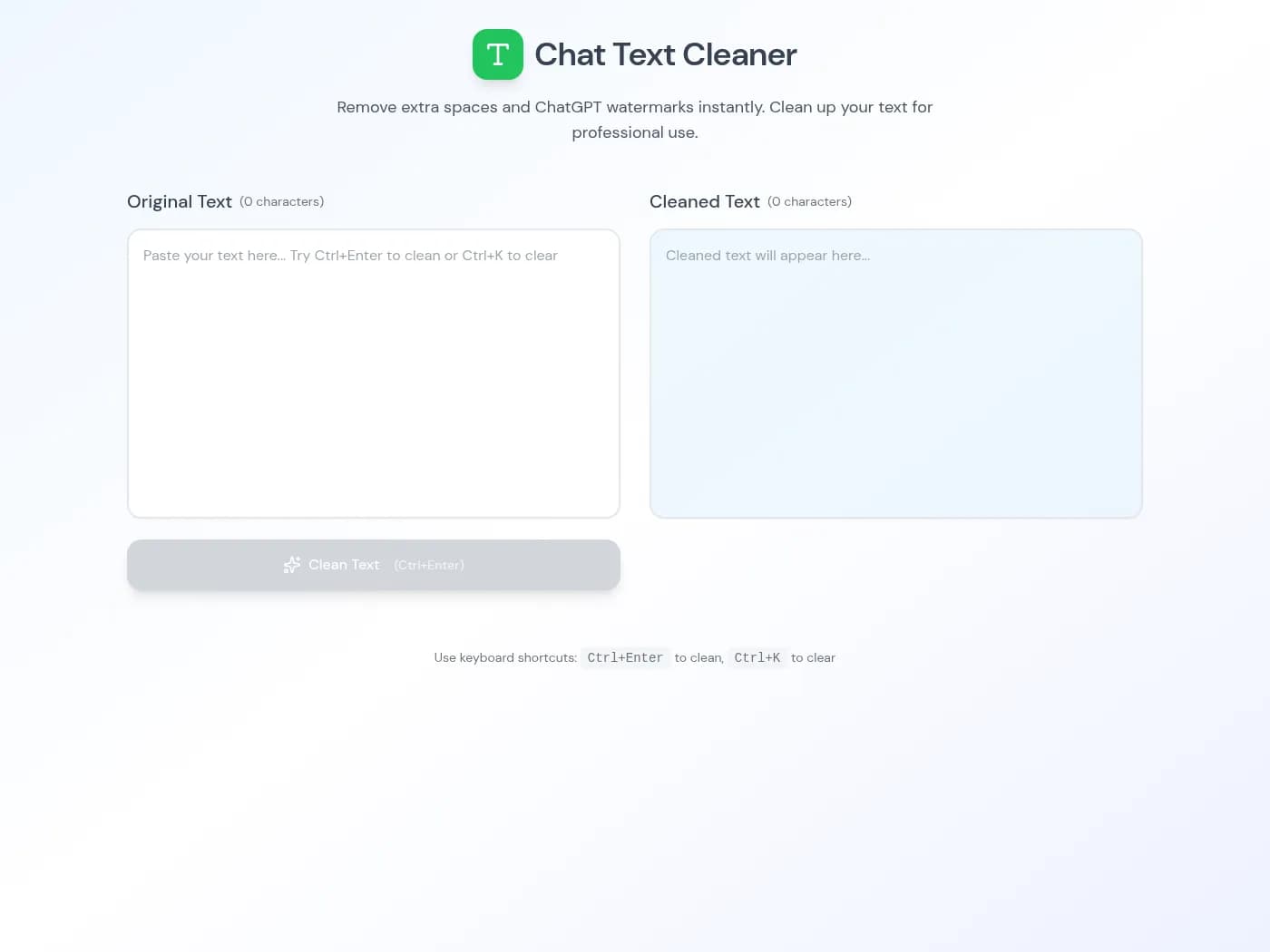 Chat Text Cleaner and Watermark Remover