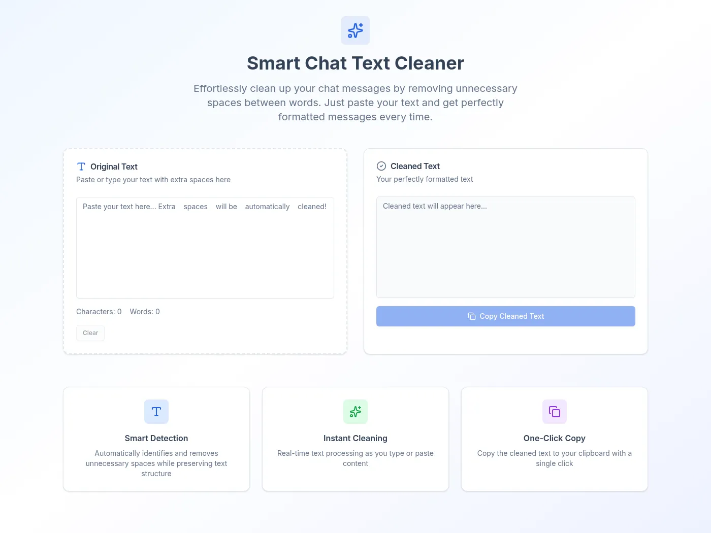 Smart Chat Text Cleaner