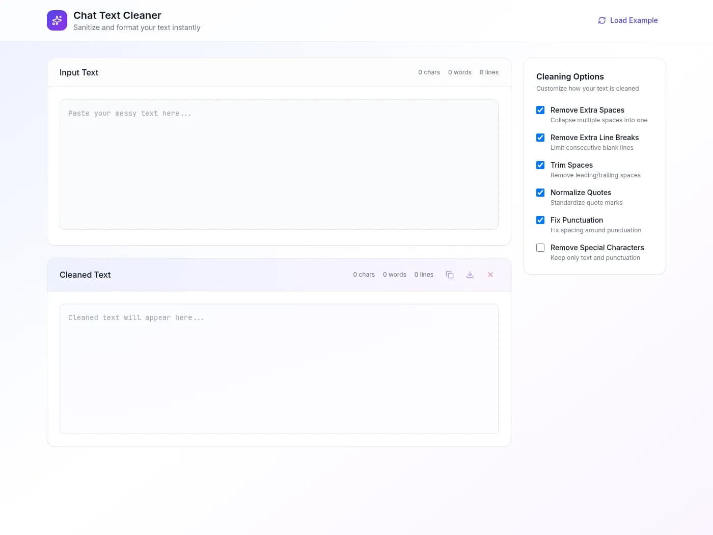 Chat Text Cleaner