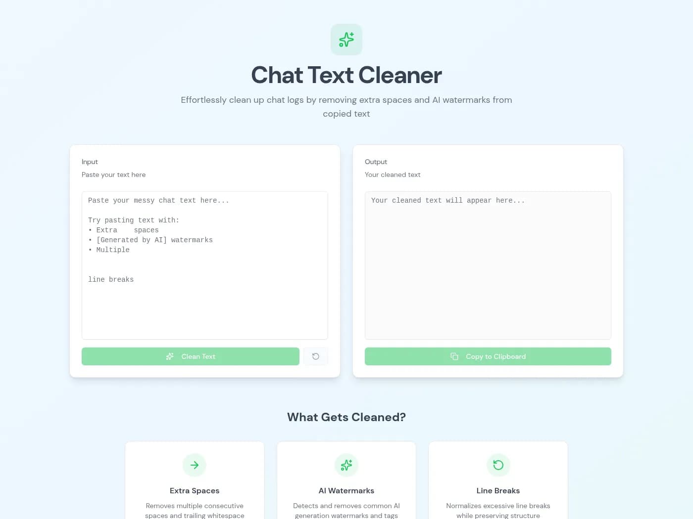 Chat Text Cleaner
