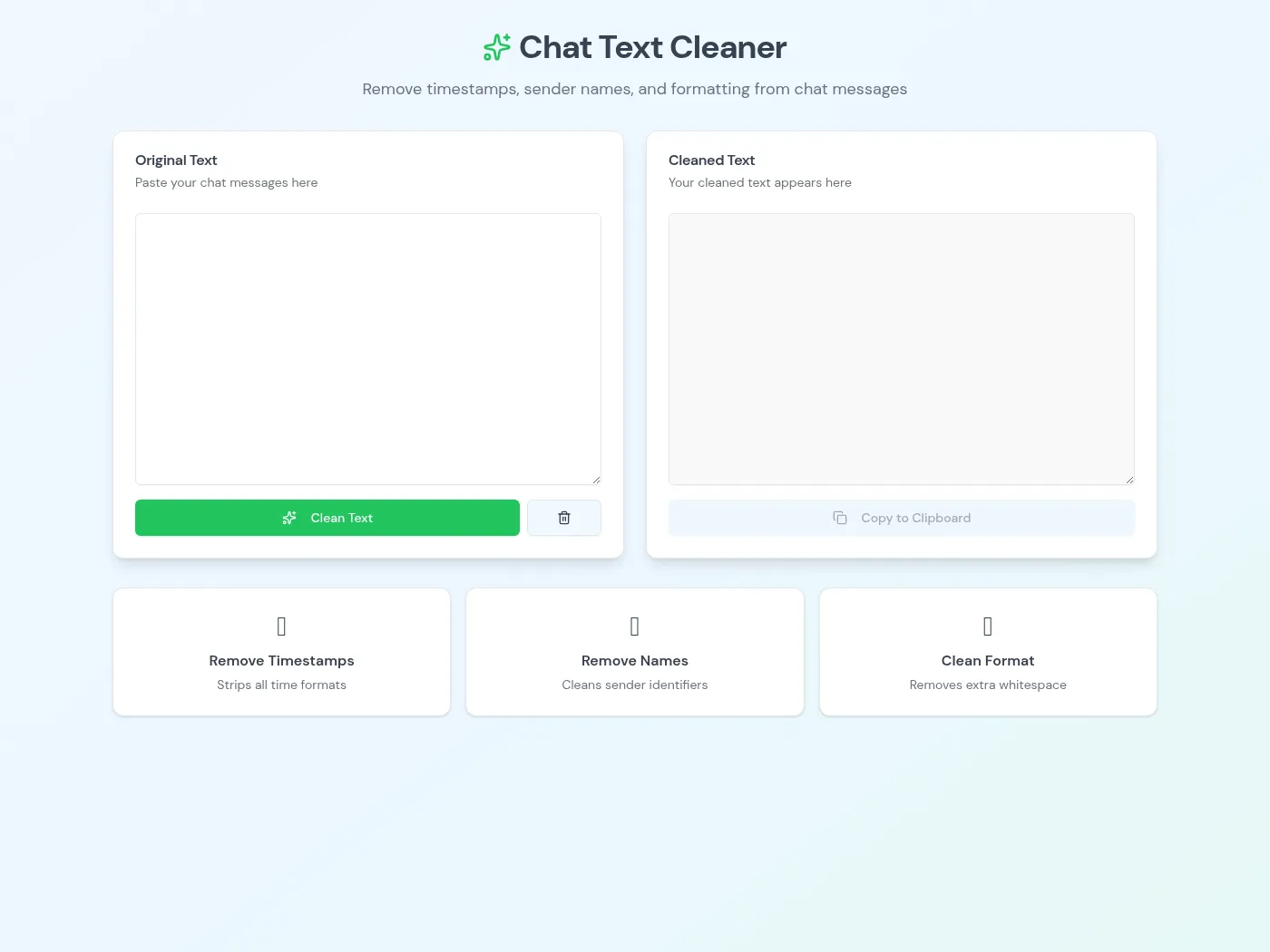Chat Text Cleaner
