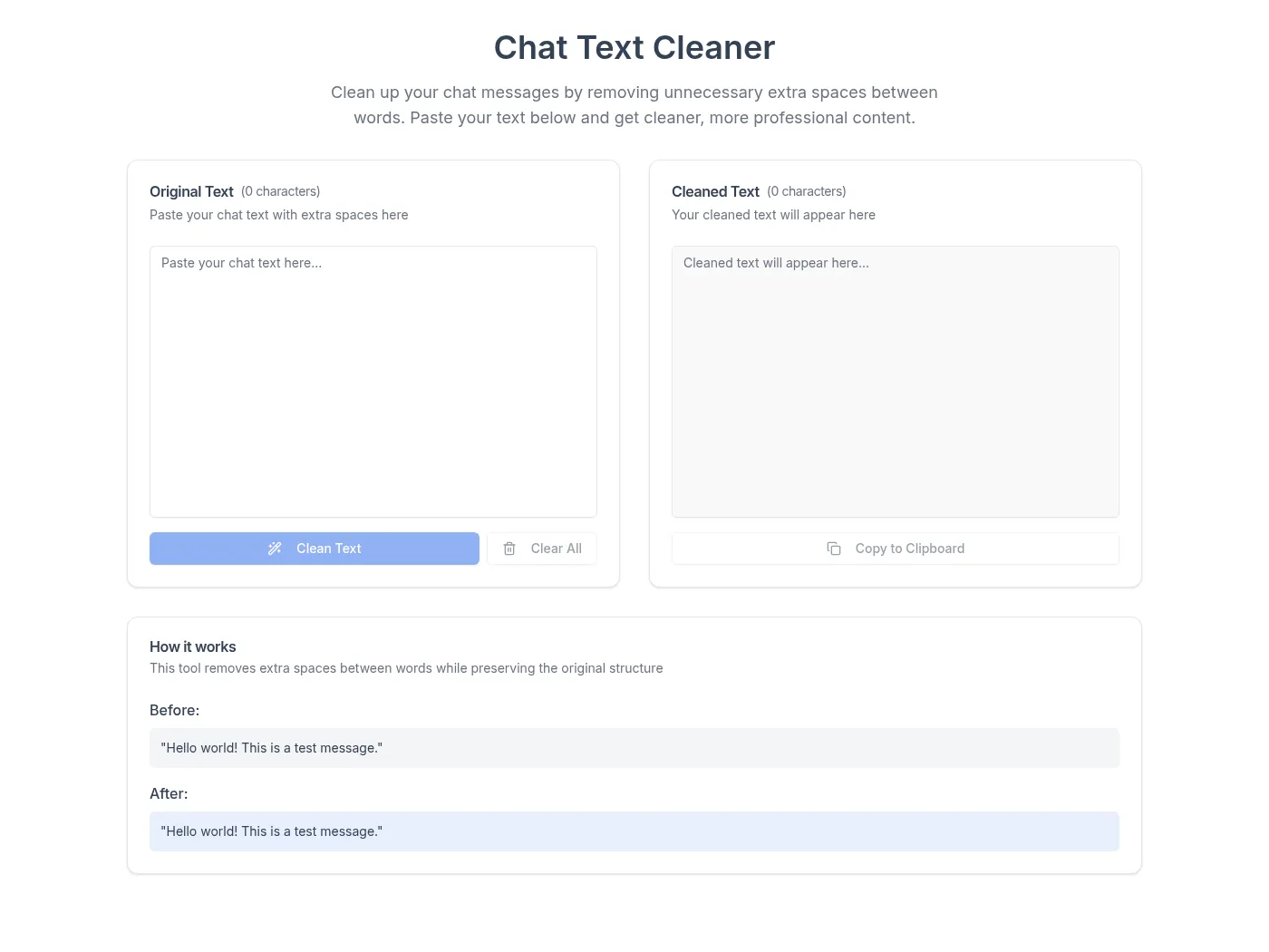 Chat Text Cleaner