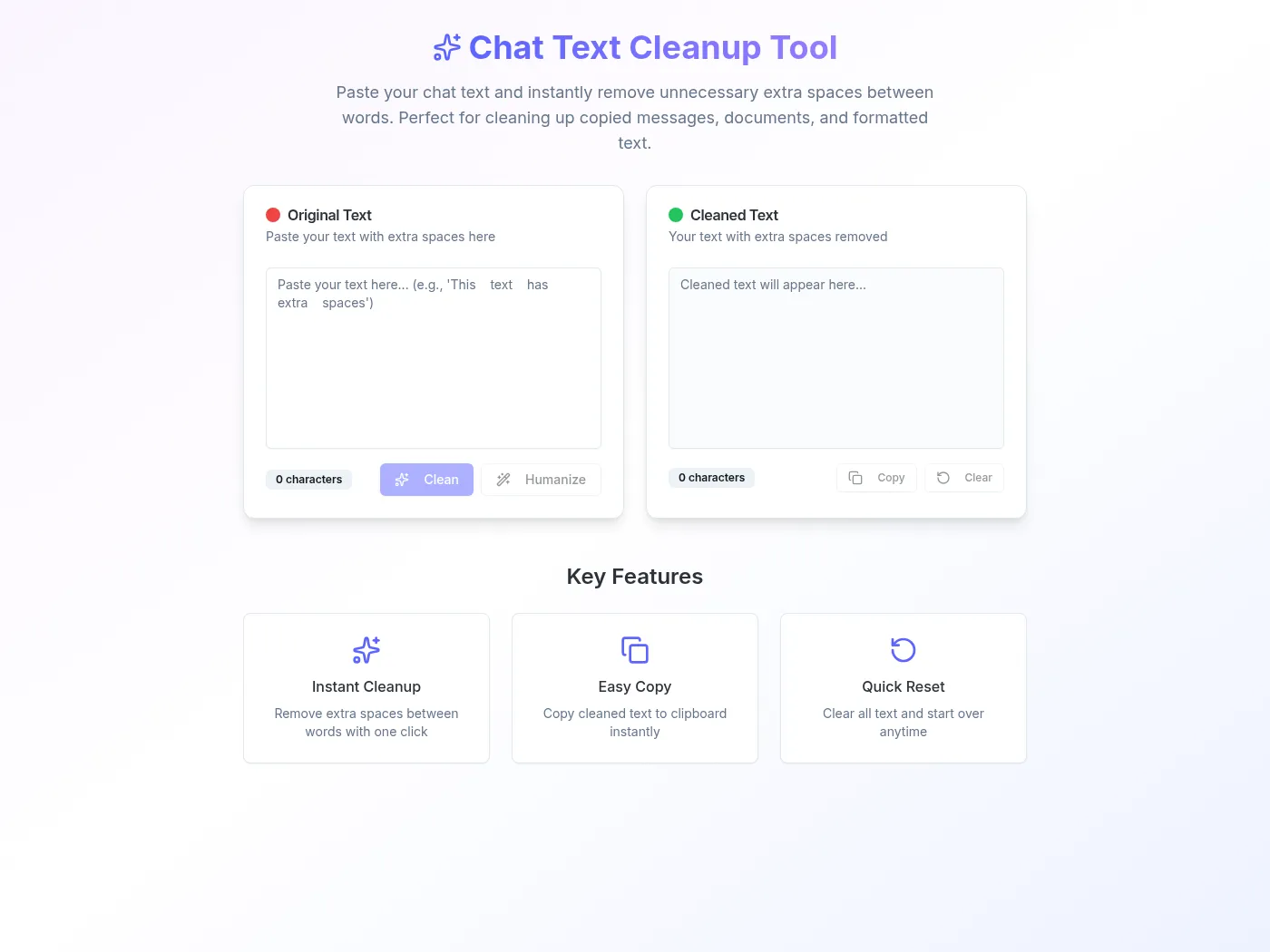 Chat Text Cleanup Tool