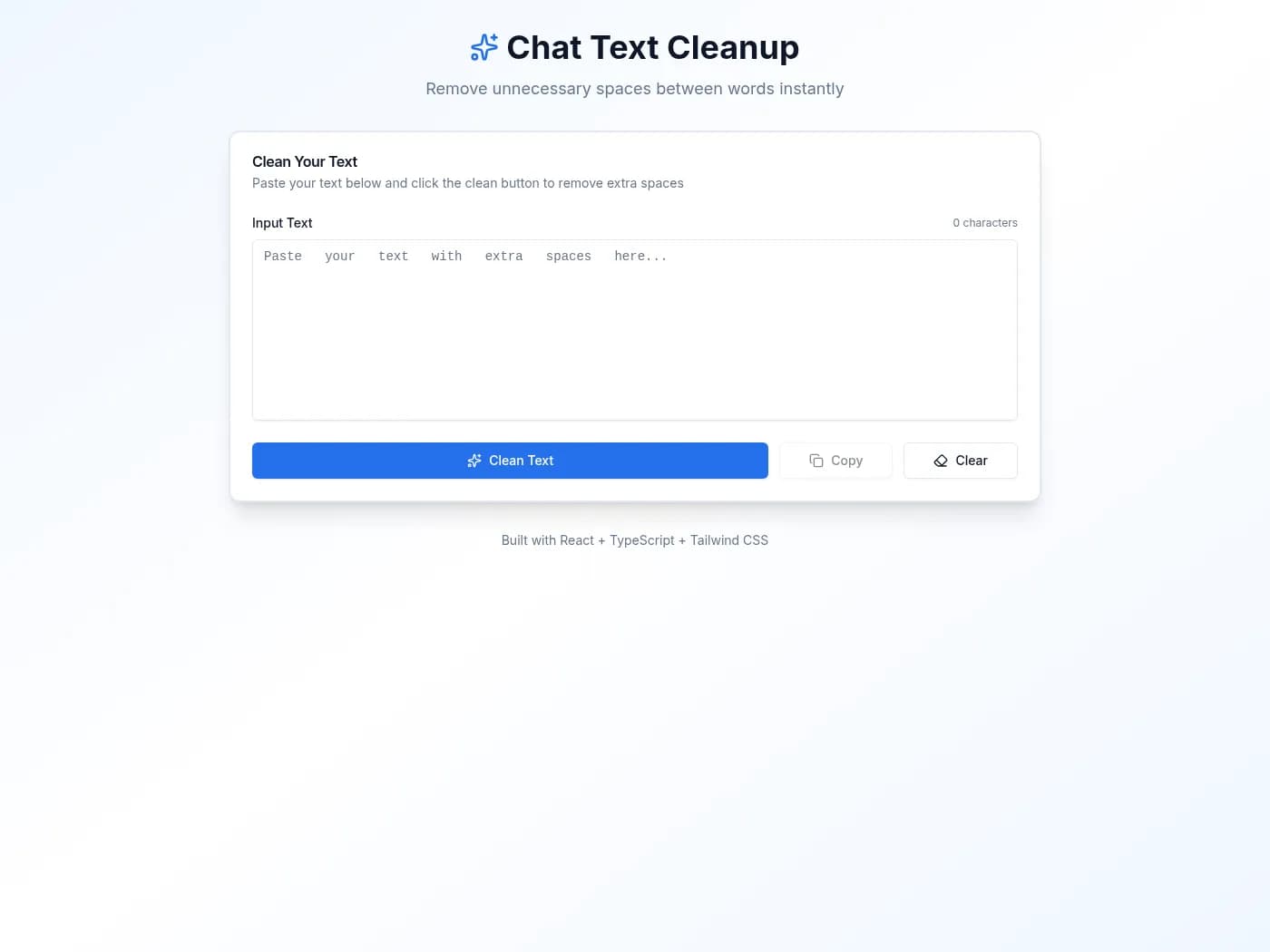 Chat Text Cleanup Tool