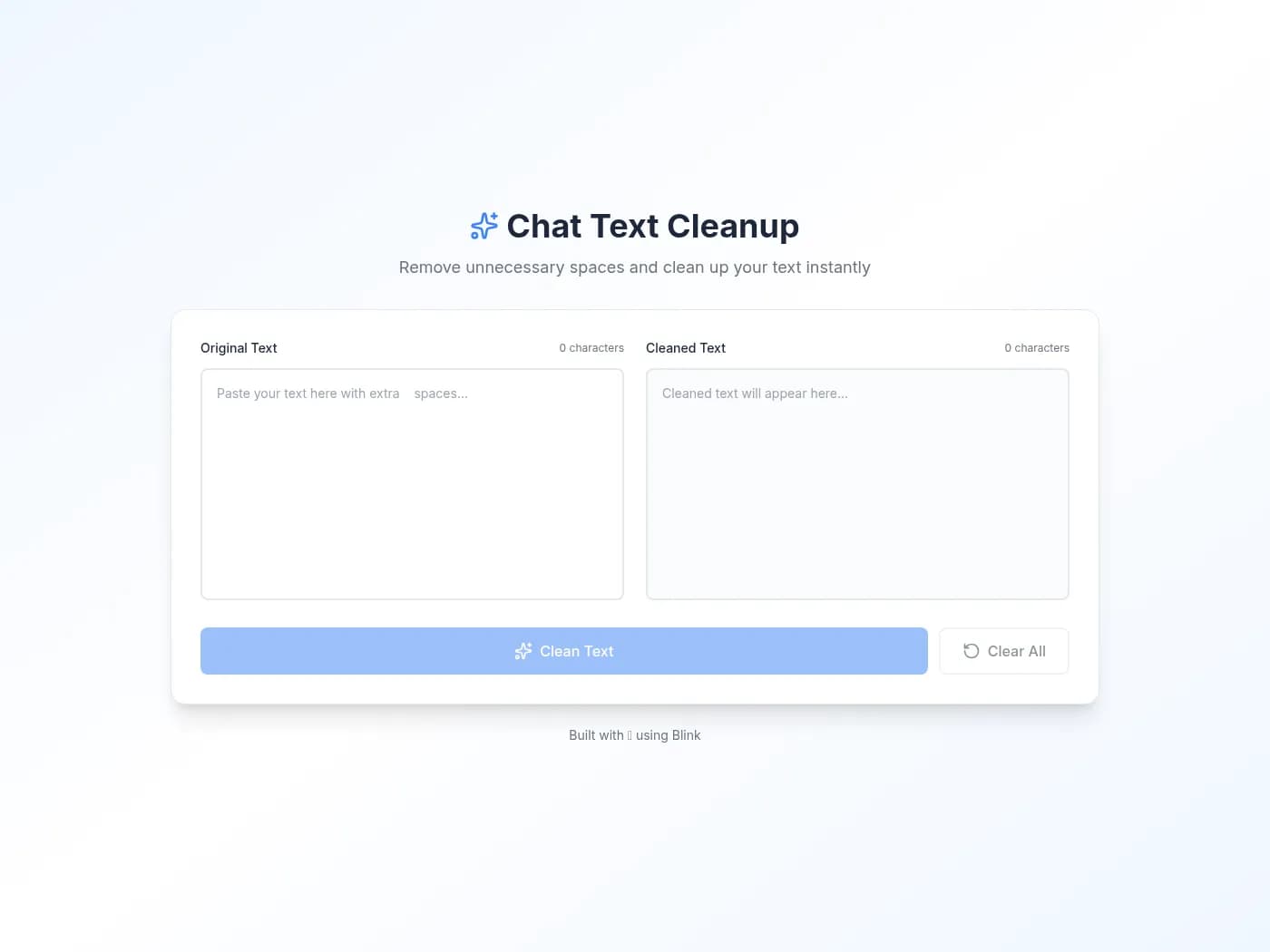 Chat Text Cleanup Tool