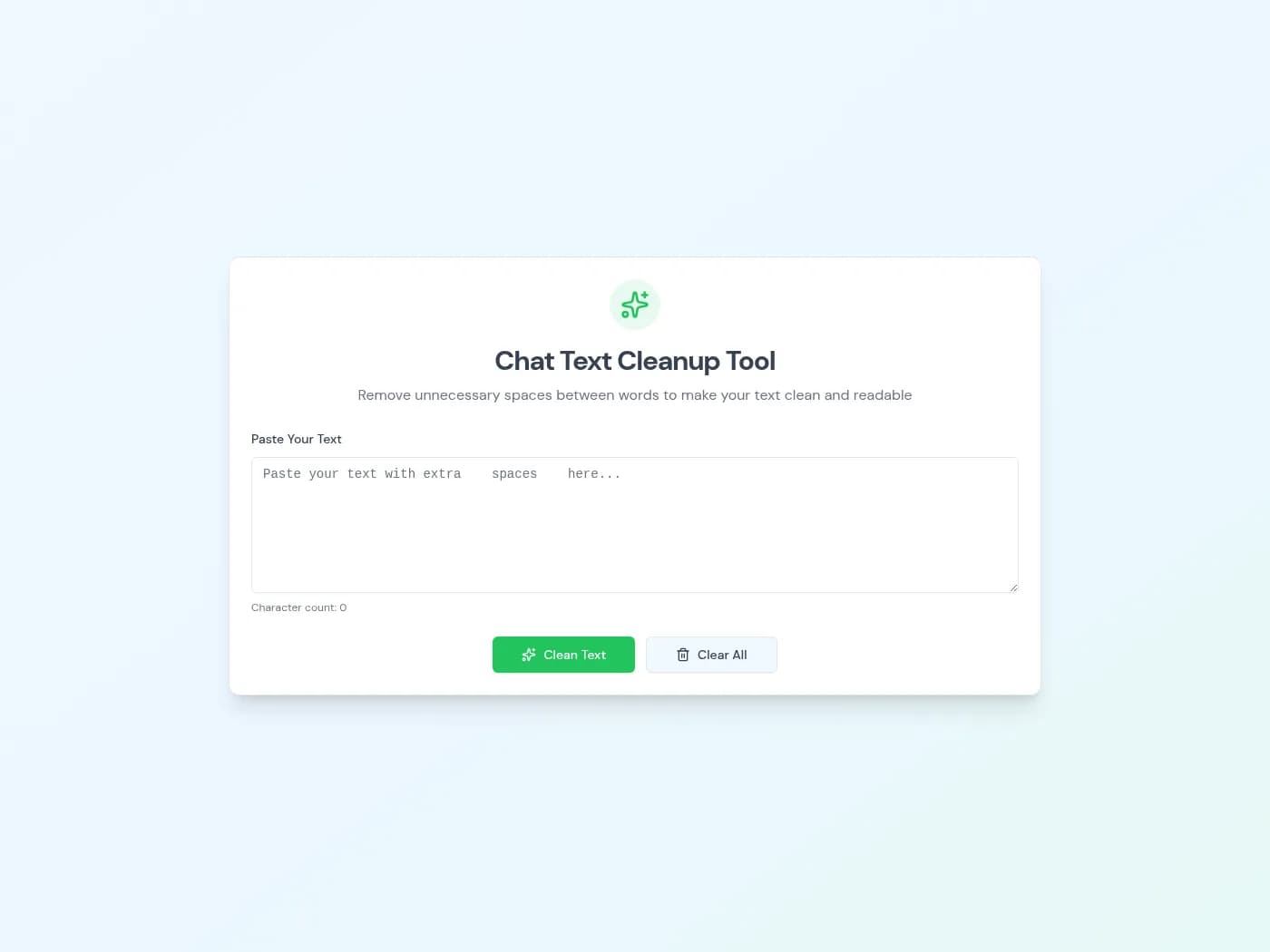 Chat Text Cleanup Tool
