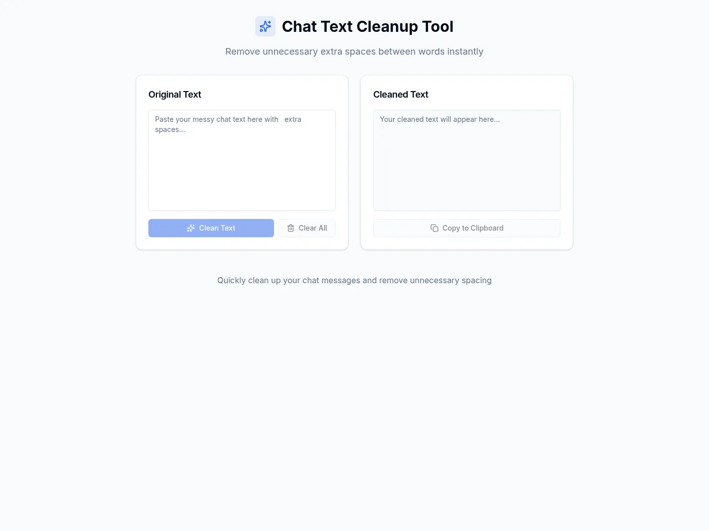 Chat Text Cleanup Tool